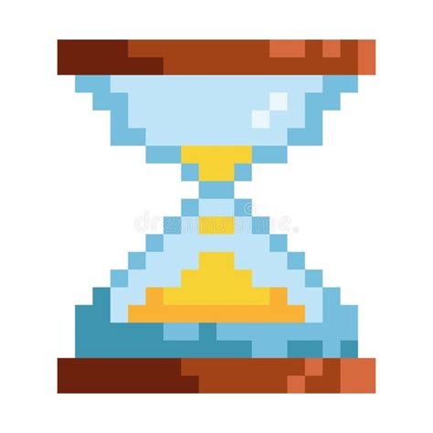 Video Game Items Pixelated Hourglass Stock Illustration Illustration