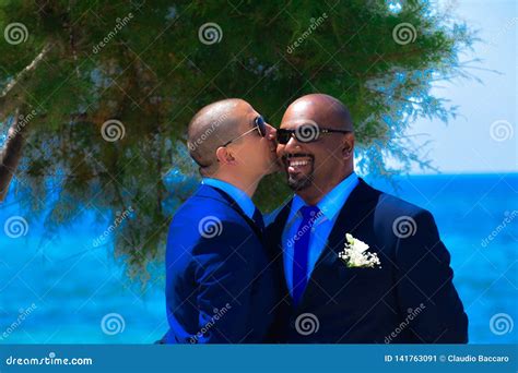Lgbt Gay Couple Getting Married Stock Image Image Of Festival Happy