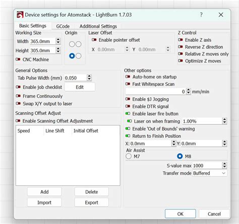 Atomstack A24 Xy Coordinates In Negative Space Lightburn Software