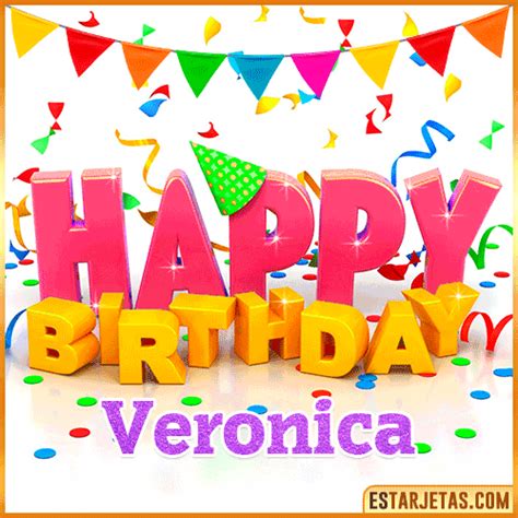 Feliz Cumpleaños Veronica Imágenes  Tarjetas Y Mensajes
