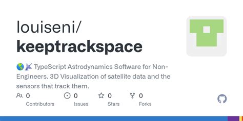 GitHub Louiseni Keeptrackspace TypeScript Astrodynamics Software