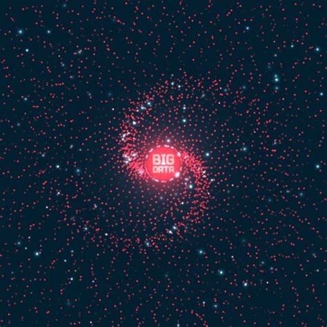 Abstract Data Transmission Visualization Vector Image