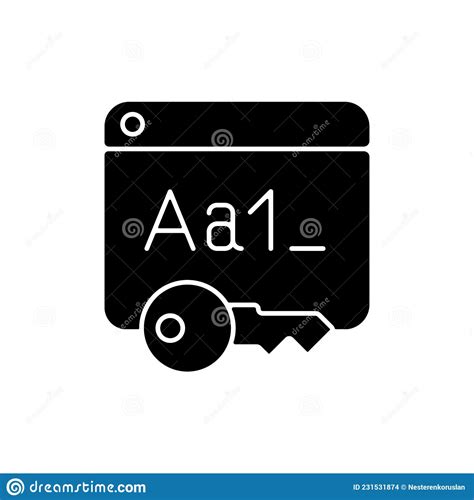 Password Black Icon In Flat Style Secure Code Button Vector For Website App And Ui Design
