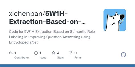 Github Xichenpan 5w1h Extraction Based On Semantic Role Labeling In Improving Question
