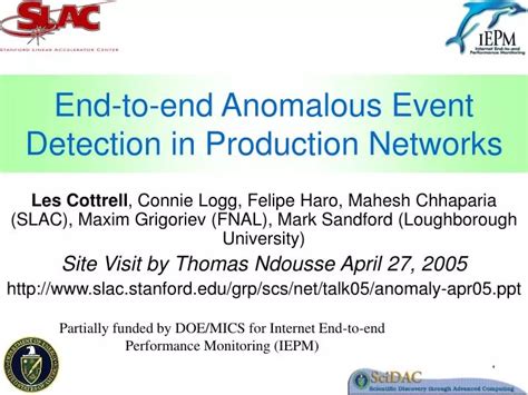 Ppt End To End Anomalous Event Detection In Production Networks