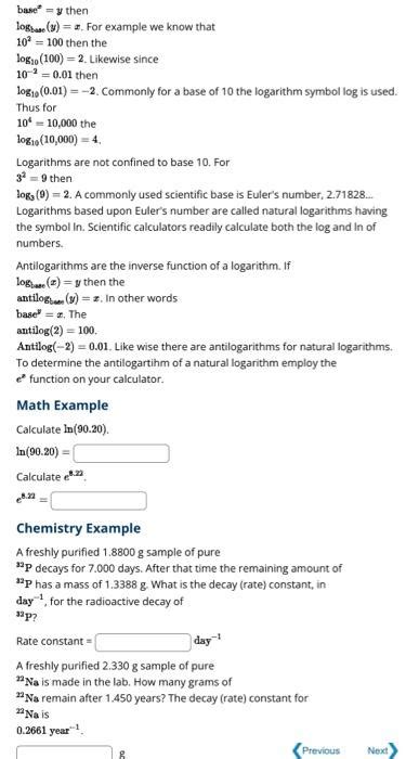 Solved Base X Y Then Logbas Y X For Example We Know That Chegg Com