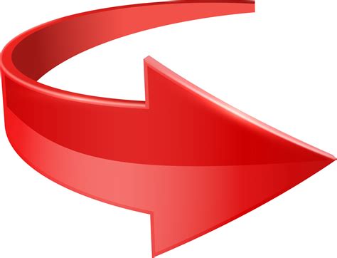 3d Curve Red Arrow 11356679 Png