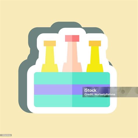 스티커 맥주 음료 기호에 적합합니다 편집 가능한 간단한 디자인 디자인 템플릿 벡터 간단한 기호 그림 건강관리와 의술에 대한 스톡