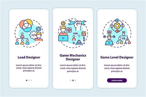 Video Games Types Onboarding Vector Template Arcade Computer Background