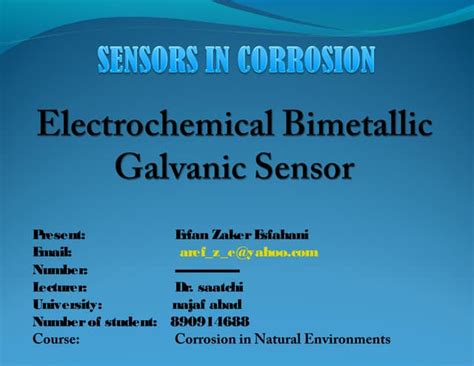 Electrochemical Bimetallic Galvanic Sensor Ppt