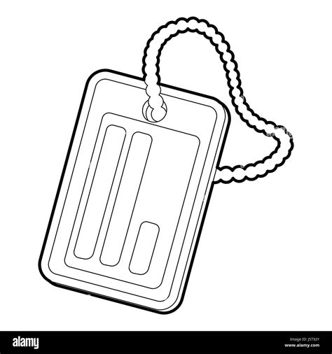 Identification Army Badge Icon Outline Style Stock Vector Image And Art