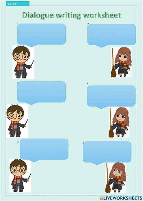 Worksheets On Dialogue Writing Printable Worksheets