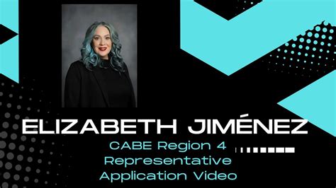 Elizabeth Jimenez Cabe Region 4 Representative Application Video Youtube
