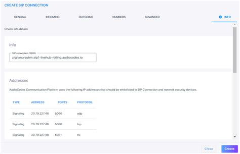 Creating A Generic SIP Connection