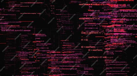 premium photo abstract program code written and moved in the virtual