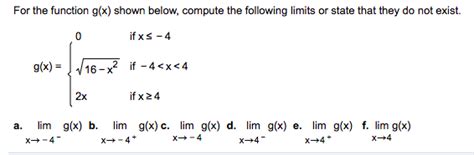 Solved For The Function G X Shown Below Compute The Chegg Com
