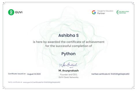 ashibha s on linkedin guvi certificate learningjourney
