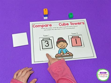 Free Cube Towers Comparing Numbers Activity