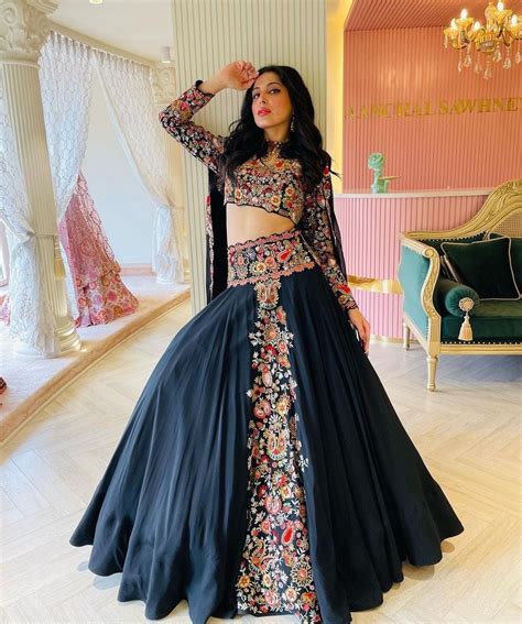 Designer Black Lehenga Choli For Women Indian Wedding Function Wear