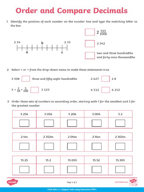 T M 34214 Interactive Pdf Y5 White Rose Spring Block 3 Decimals And Percentages Order And