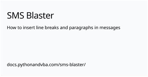 How To Insert Line Breaks And Paragraphs In Messages Sms Blaster