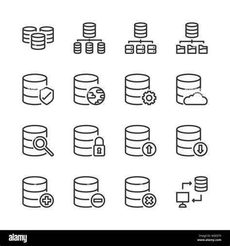 Database Network Settings System Stock Vector Images Alamy