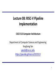 RISC V Pipeline Implementation CPU Performance Review Course Hero