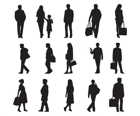 People Silhouettes Architecture