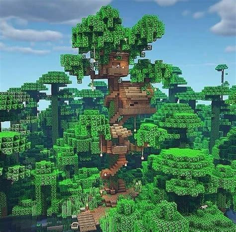 21 Minecraft Treehouse Build Ideas And Tutorials Moms Got The Stuff Minecraft Houses Cute