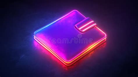 Experience The Digital Wallet Featuring Vibrant Neon Lights For Futuristic Financial