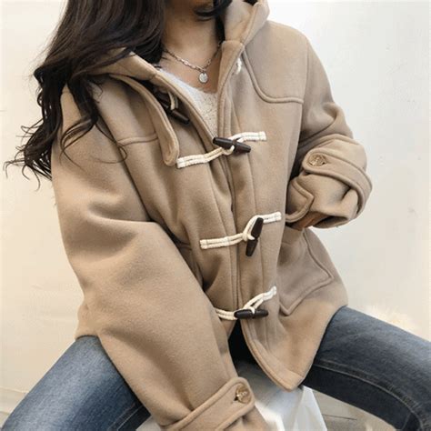 짱귀요미 누빔 후드 숏 떡볶이 코트 에이블리