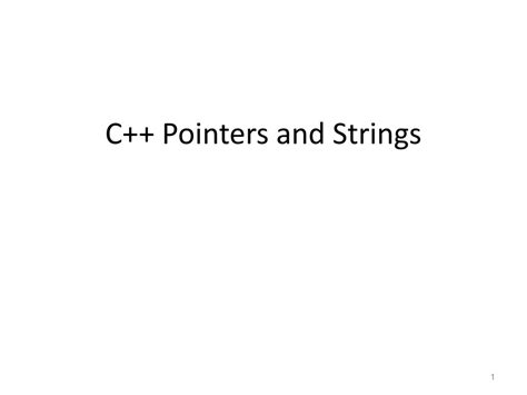 ppt c pointers and strings powerpoint presentation free download id 6901282