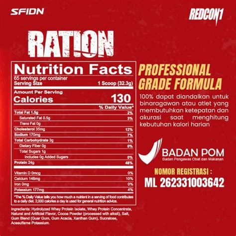 Promo Redcon 1 Ration Whey Protein Hydrolyzed 5 Lbs Bpom Diskon 33 Di