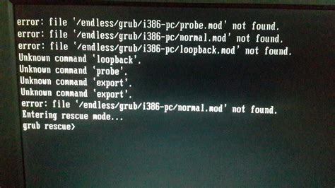 Please Help Me Its Saying Grub Rescue English Endless Os Community