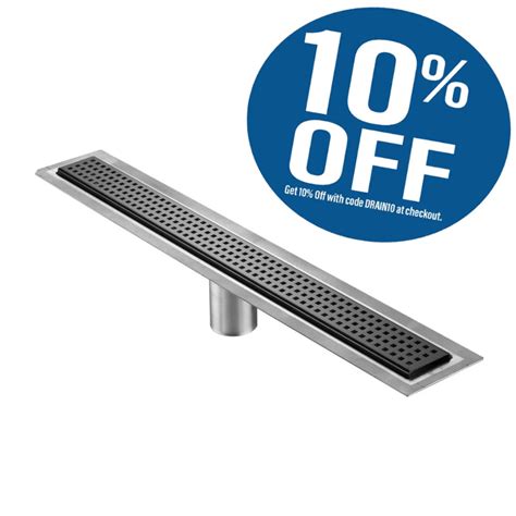 Drains Unlimited Linear Floor Drains Black Powder Coated