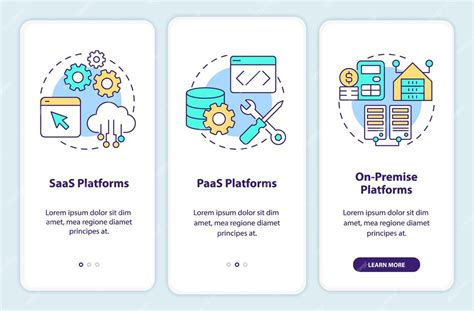 Premium Vector Types Of Ecommerce Platforms Onboarding Mobile App Screen