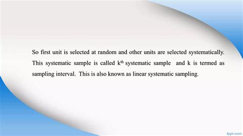 Systematic Ranom Sampling For Slide Share Pptx