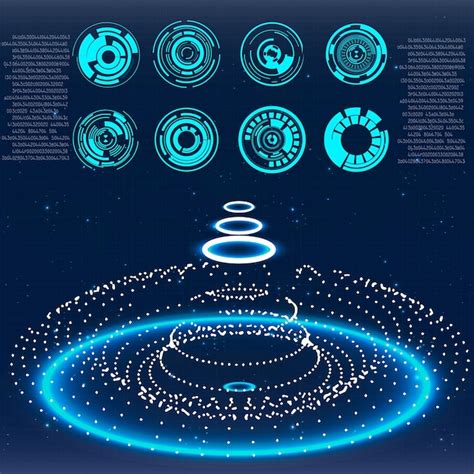 Premium Vector Precision Radar Interface Tactical Tech Elements