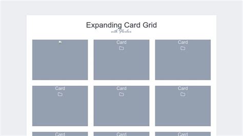 Expanding Card Grid With Flexbox