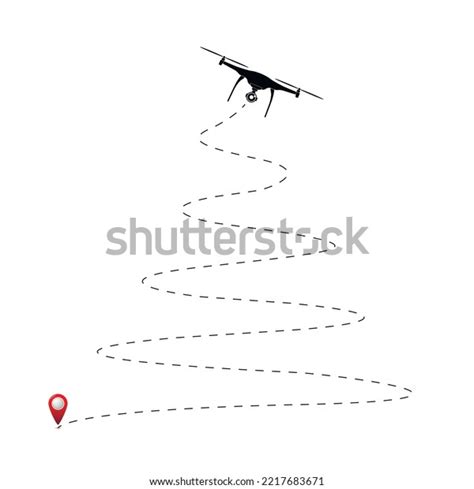 Flight Path Unmanned Controlled Vehicle Shape Stock Vector Royalty Free 2217683671 Shutterstock