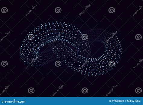 3 D Vector Of Torus Knot Abstract Vector Element With Depth Of Field