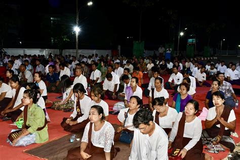 စတုတ္ထအကြိမ်မြောက် နှစ်သစ်ကူးတရားအလှူတော် ဓမ္မသဘင် တတိယနေ့အား တိုင်းဒေသကြီး ဝန်ကြီးချုပ် ဦးမ