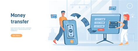 모바일 뱅킹 온라인 인터넷 결제 모바일 애플리케이션 금전 거래 서비스 소셜 미디어 홍보 자료에 적합한 플랫 개념입니다 흰색 배경에 웹 사이트 배너입니다 이체에 대한 스톡