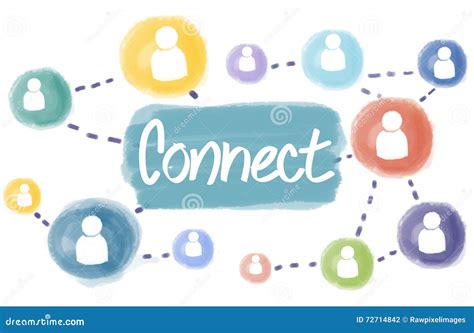 Connect Social Networking Interconnection Communication Concept Stock