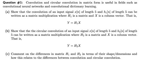 Question Convolution And Circular Convolution In Chegg
