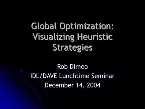 Ppt Global Optimization Visualizing Heuristic Strategies Powerpoint