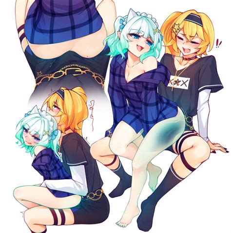 Rule 34 1futa 1girls Big Ass Blonde Hair Bottomless Breasts Bulge Clothed Clothing Dokibird