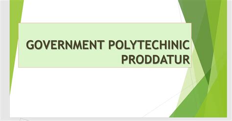 Government Polytechnic Proddatur Cme {time Table}