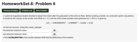 solved homework set 8 problem 6 previous problem problem