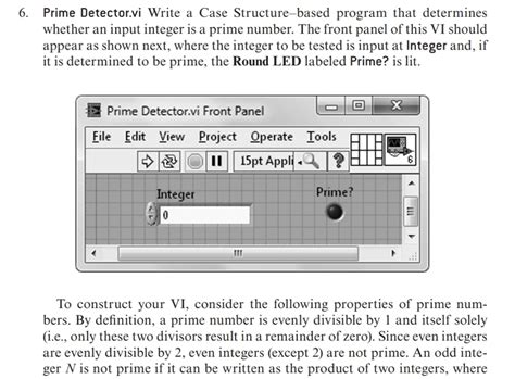Solved 6 Prime Detectorvi Write A Case Structure Based